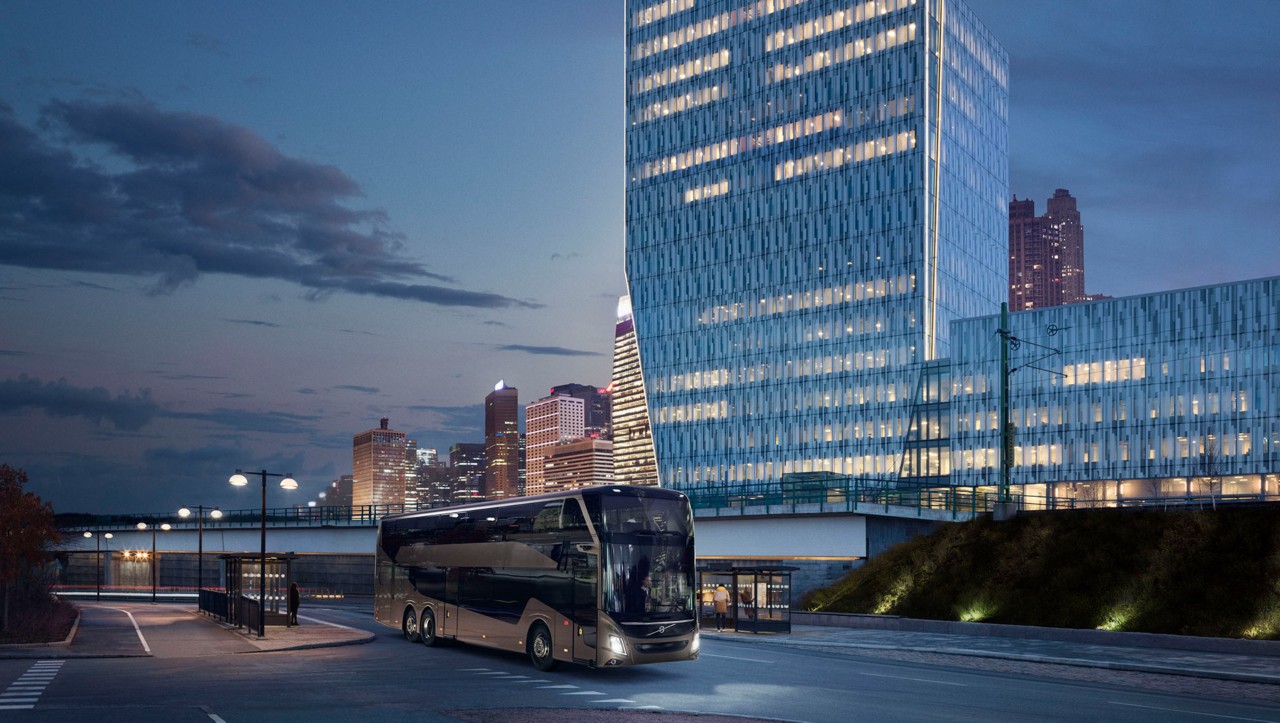Neues Reisebus-Highlight Volvo 9700 DD mit vier Metern Höhe | Volvo Busse