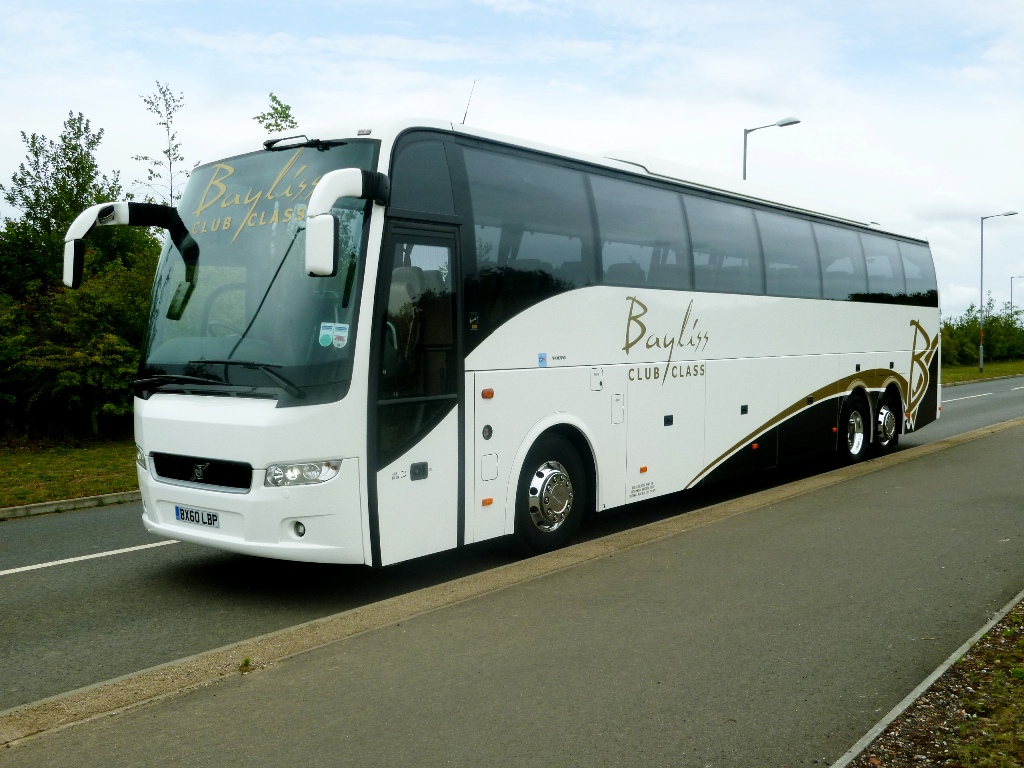 Top quality Volvo B13R coach in service with Bayliss Executive Travel